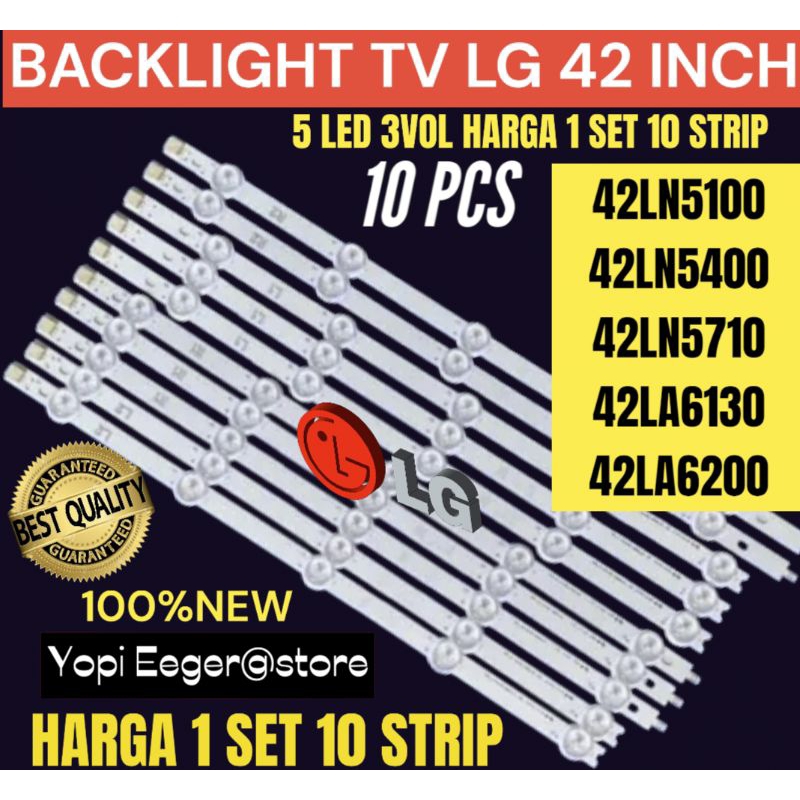 Backlight LG LED LCD TV 42 INCH 42LN5100- 42LN5400- 42LN5710- 42LA6200- 42LA6130 BACKLIGHT LG TV ...
