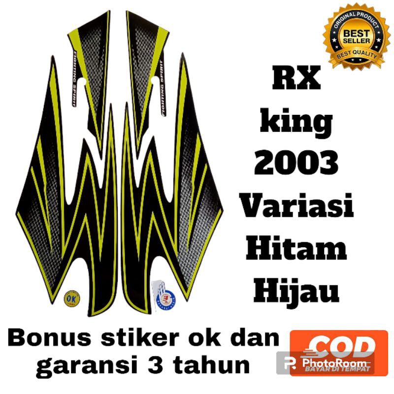 HIJAU HITAM Striping RX king 2003 Variation Black Green Sticker ok And ...