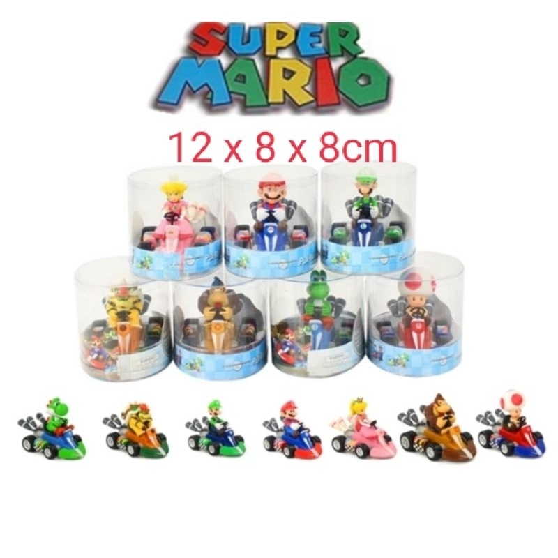 Super Mario Kart pull Luigi Yossi Toad Bowser Donkey Princess Toys ...