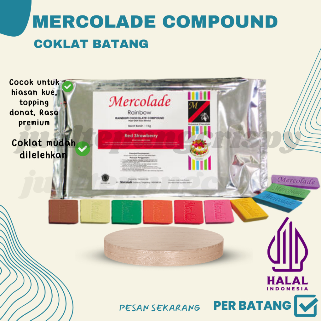 Mercolade Compound Chocolate Rainbow / Premium Chocolate Bar | Shopee ...