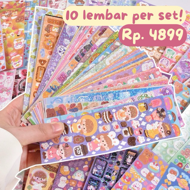[10 Sheets / Set] Ringo Stuff - Set of 10pcs Sticker Sheet Bunny Rabbit ...