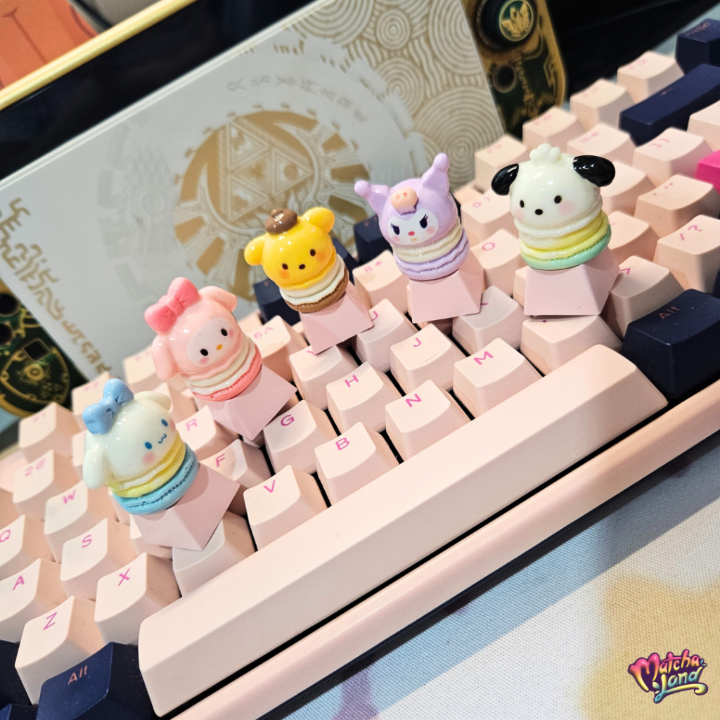 Sanrio Macaron Keycaps Mechanical keyboard ; custom artisan cute ...