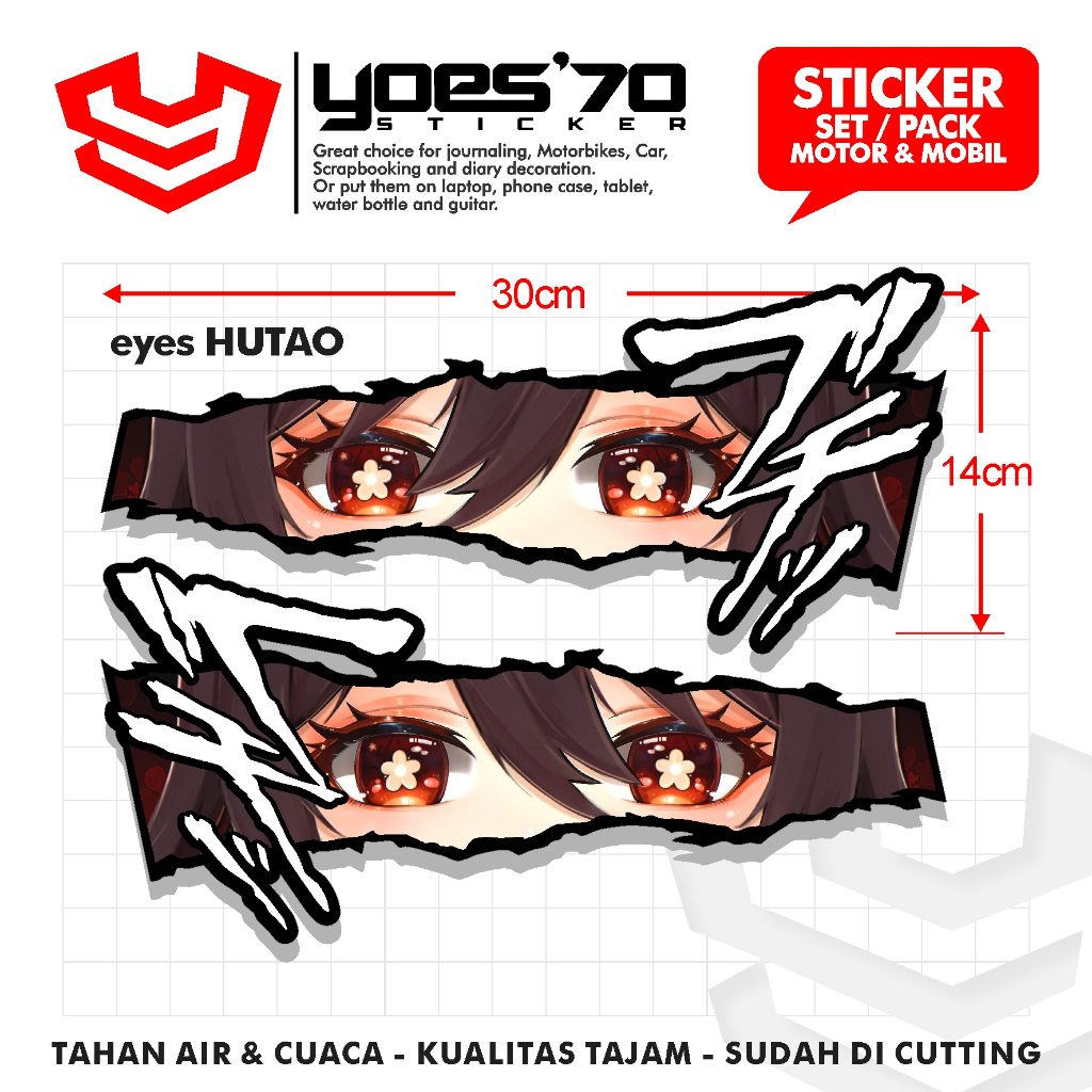 Hutao left and right Sticker set 30 cm | Shopee Malaysia