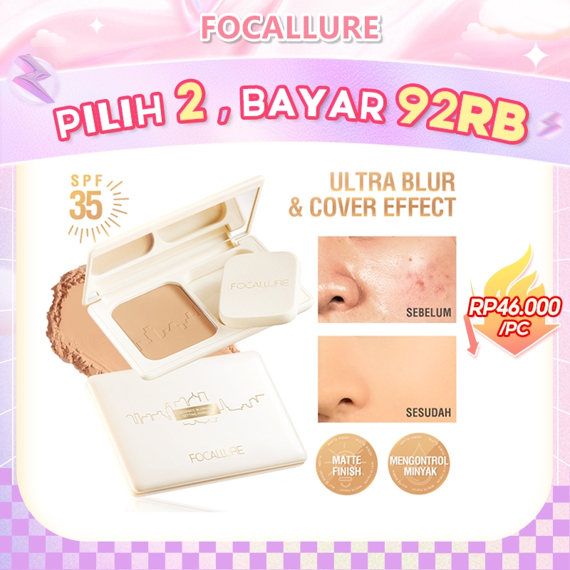 Focallure ModernUrban Matte Oil Control Poreless Compact Powder High ...