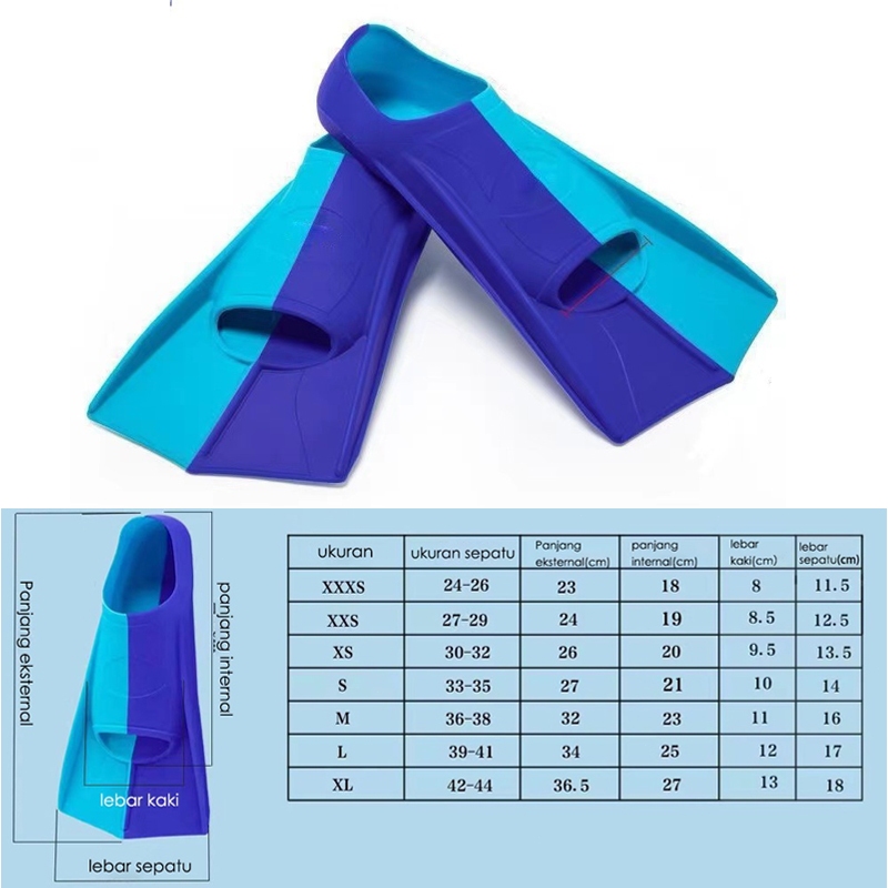 Swimming Fins Children's Silicone Frog Fins Swim Diving Swim Fins ...
