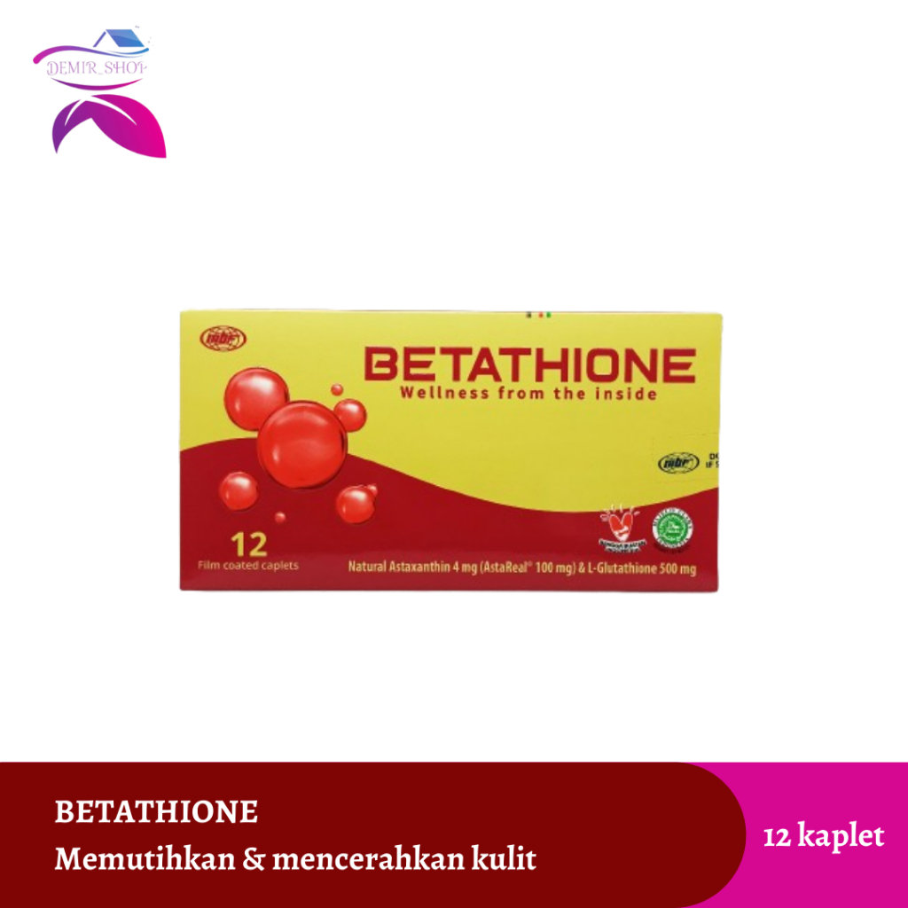 Betathione 12caplets L-Glutathione 500mg+Astaxanthin 4mg | Shopee Malaysia