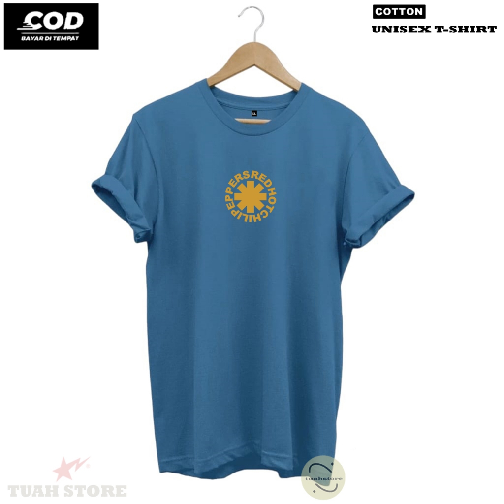Men's T-Shirts / T-Shirts / Short Sleeves / Distro T-Shirts Logo BAND RHCP CIRCLE GOLD | Shopee ...