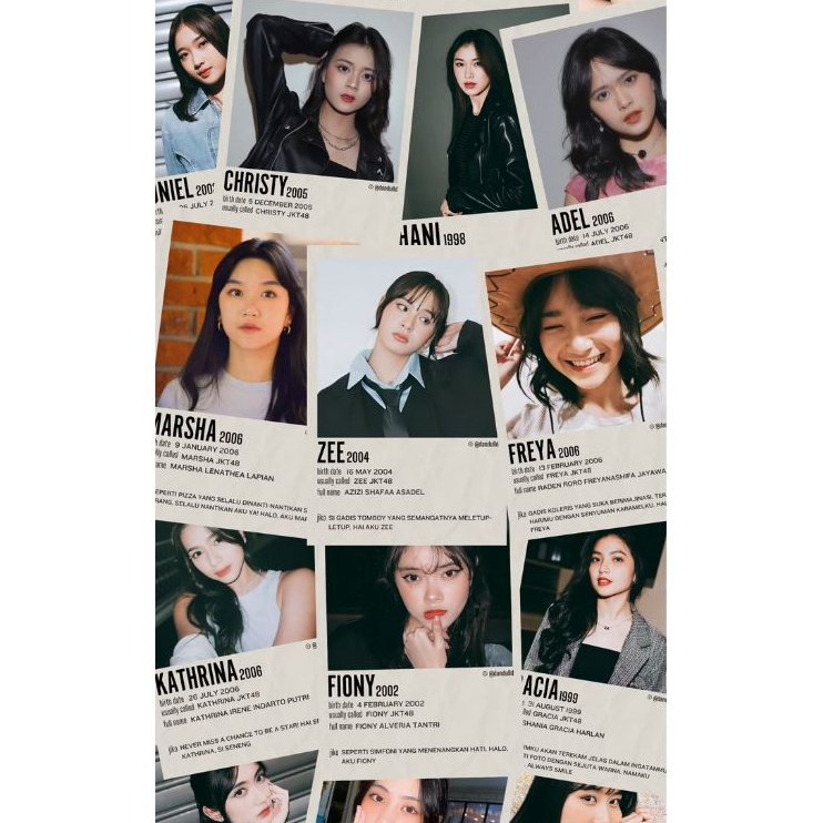 CHEAP POSTER DINGDING JKT48 AESTHETIC THICK 310GSM / POSTER JKT48 ...