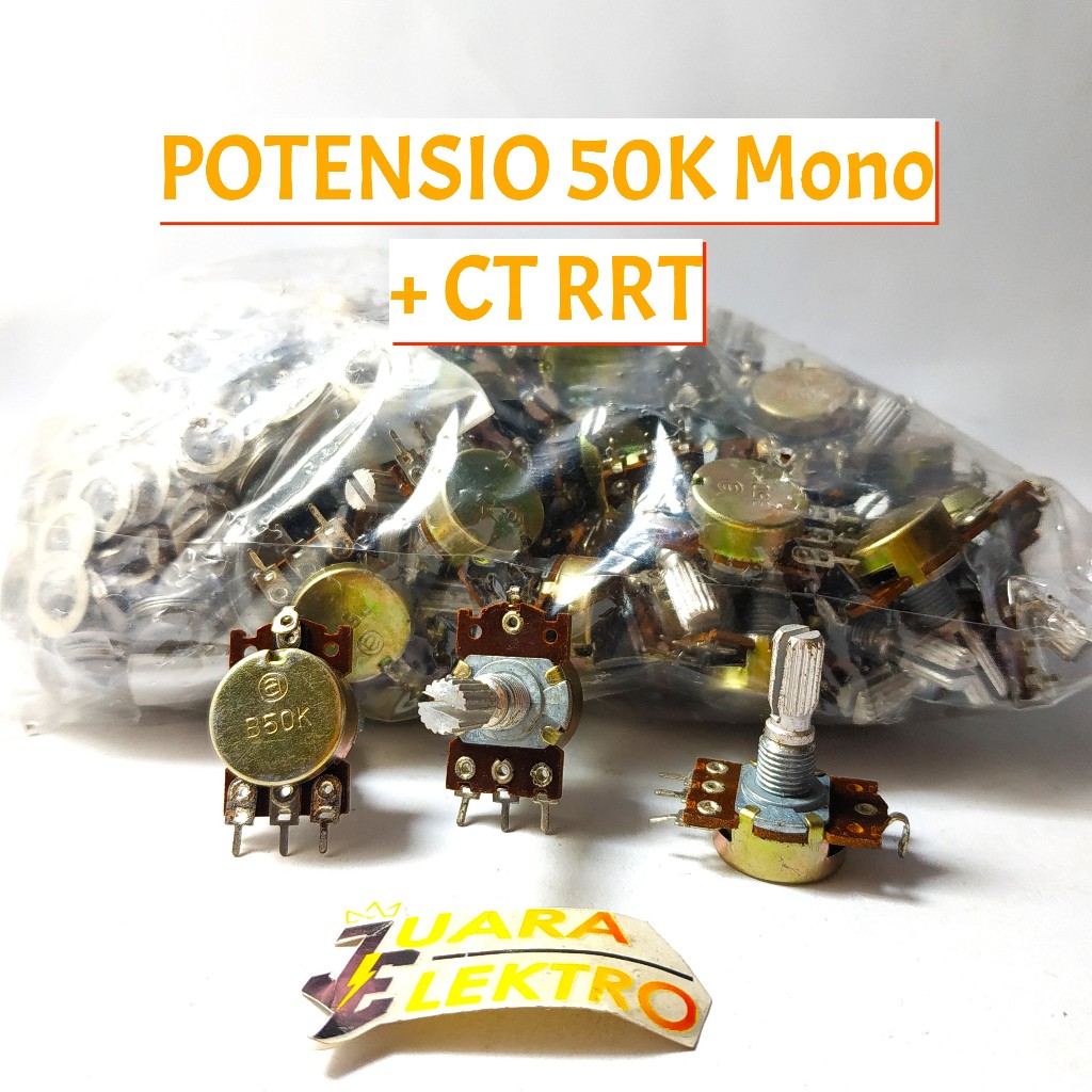 Potensio 50K Mono + CT RRT | Potentiometer Mono 50 K PRC Plus CT ...