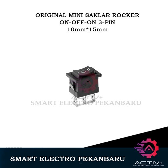 TOMBOL Original On-Off-On MINI SWITCH 10mm*15mm ROCKER 3-Pin Two Way ...