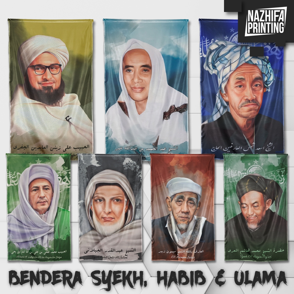 Nazhifa Printing - Fabric Banner Flag for Sheikh, Habib and Scholars of ...