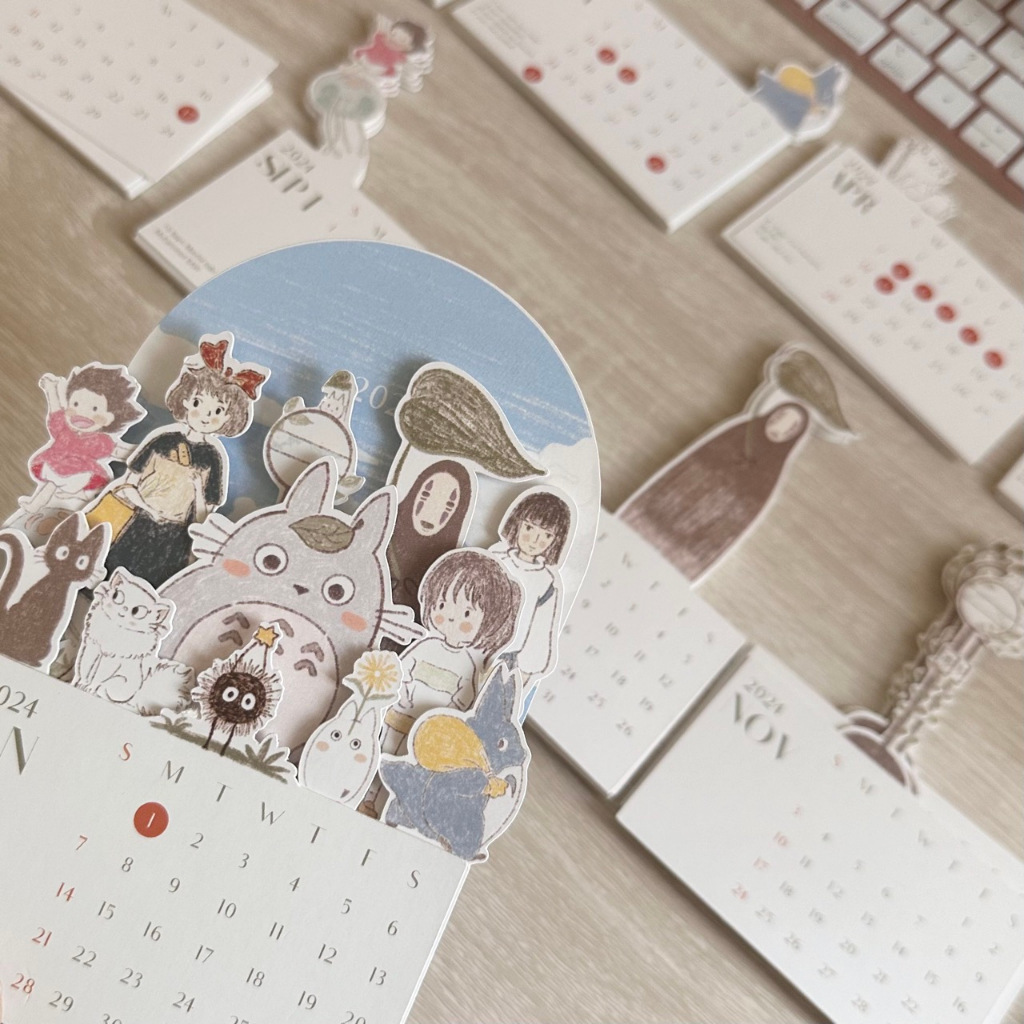 2025 GHIBLI CHARACTER CALENDAR / DESK CALENDAR / TABLE CALENDAR/ GHIBLI ...