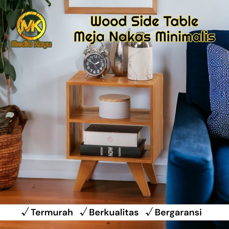 KAYU Side table Wooden Nightstand table Bedroom Nightstand vintage ...