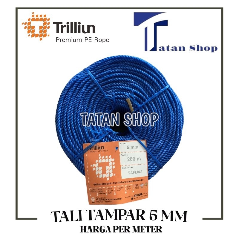 5 MM TAMPAR ROPE / 5 MM TRILLION MINING ROPE (Price per meter) | Shopee ...