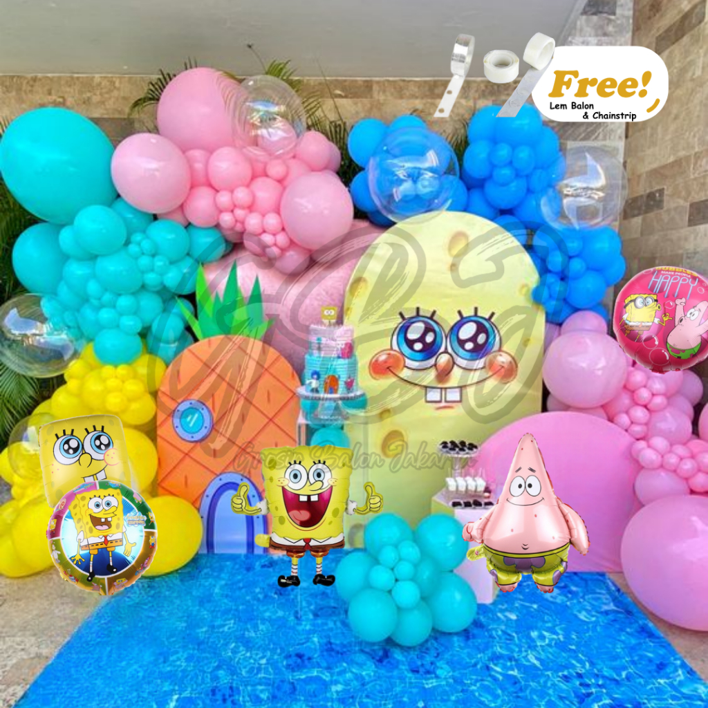 [PREMIUM Package] Spongebob Squarepants Garland Theme Birthday ...