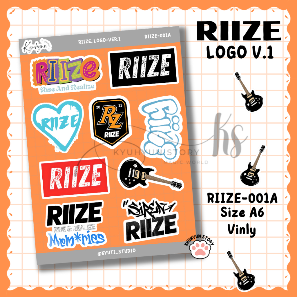 HP Kpop Sticker Logo Riize Briize Aesthetic Sticker Freebies Vinly Deco Aesthetic Journal Laptop ...