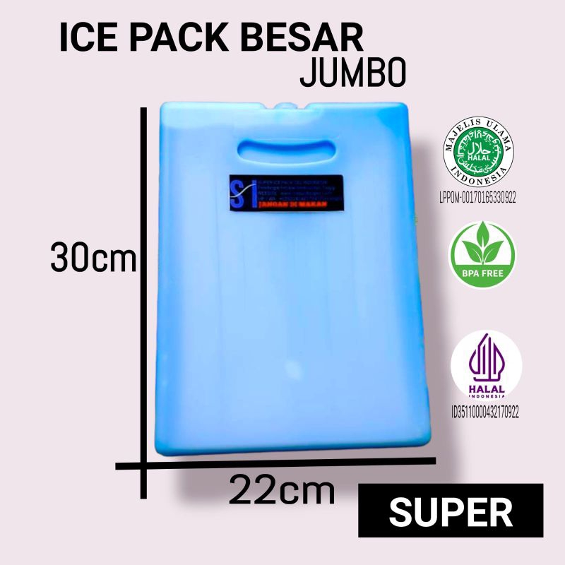Ice pack Jumbo 30 × 22 x 3 cm Icepack Large box blue ice pack dry ice ...