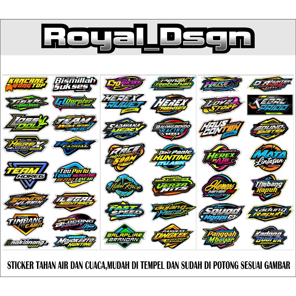 Sticker 80 PCS HEREX AESTHETIC LOGO STICKER PACK FOR LAPTOP, HP ...