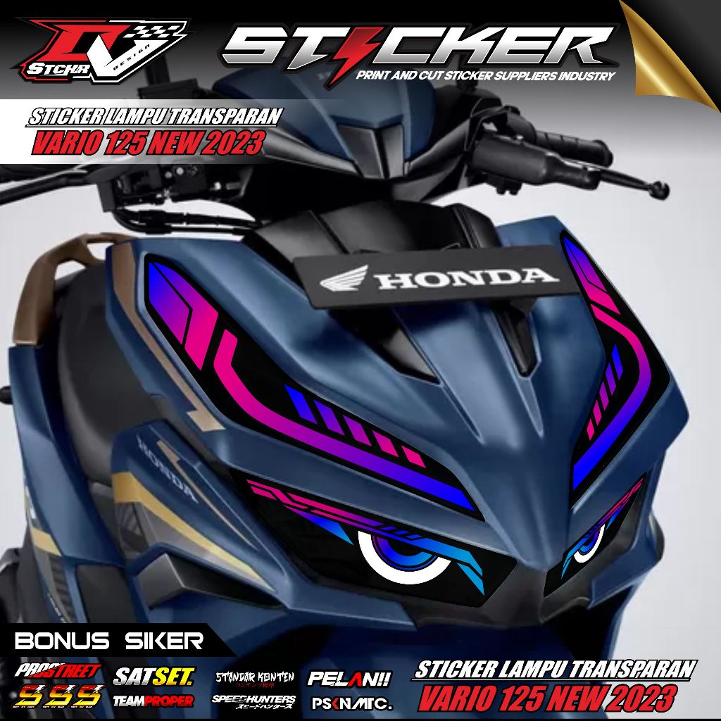 Vario 125 NEW 2023 Motorcycle Eyebrow Lamp STICKER- VARIO Motorcycle ...