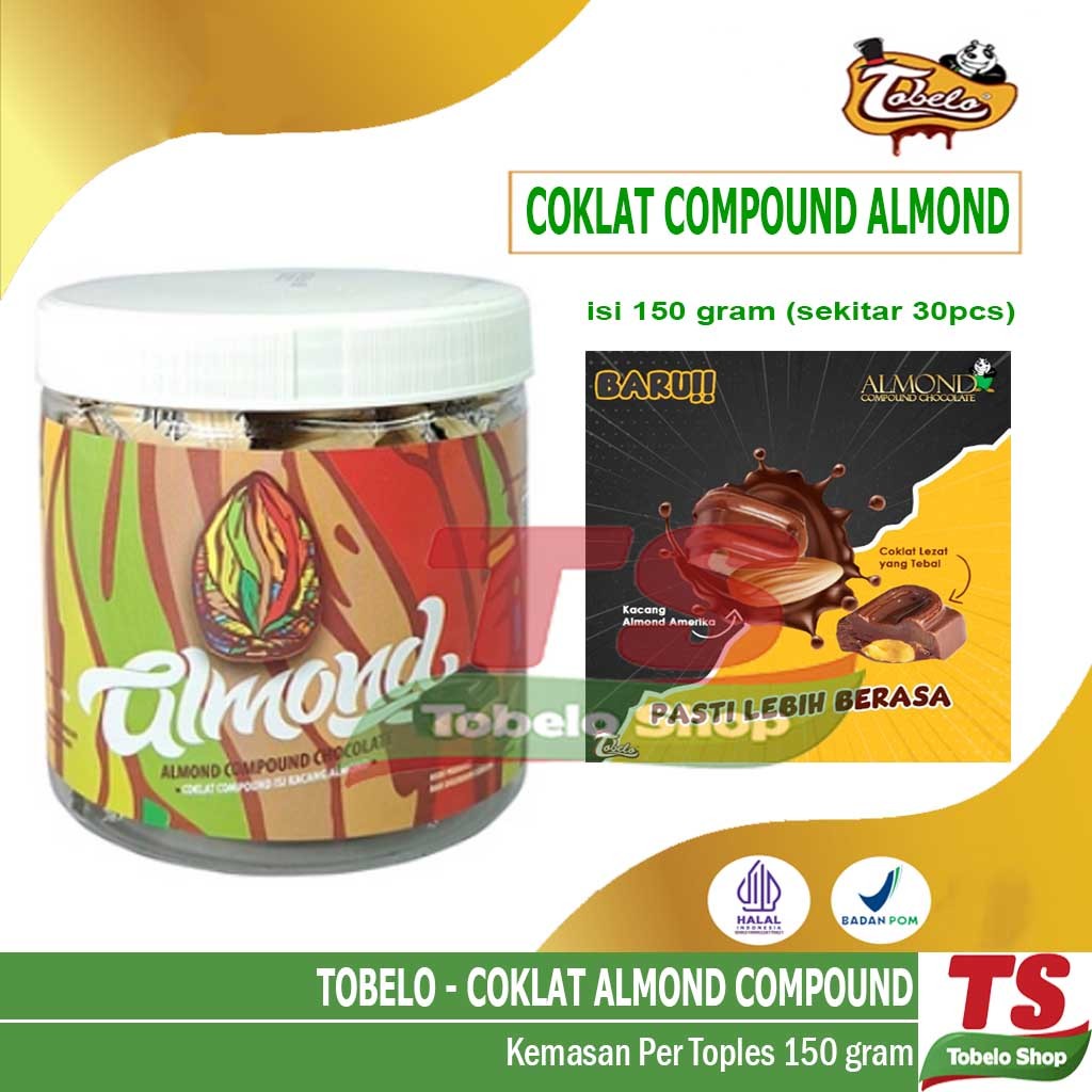 TOBELO CHOCOLATE ALMOND COMPOUND 150 gram JAR (30 pcs) | Shopee Malaysia