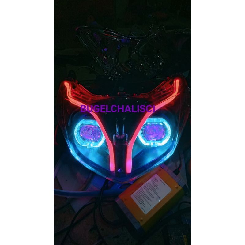 Xeon KARBU Biled Headlight Reflector | Yamaha Xeon Karbu custom Biled ...
