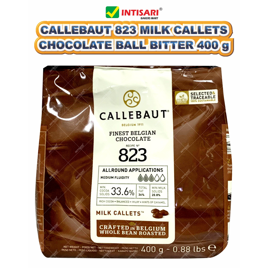 Callebaut 823 MILK CALLETS CHOCOLATE BAL BITTER 400 G | Shopee Malaysia