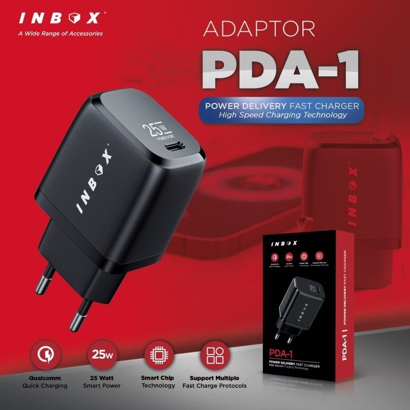 Inbox PDA-1 charger 25W PD 3.0 QC 4.0 High Speed Power Delivery Charging travel charger Adapter ...