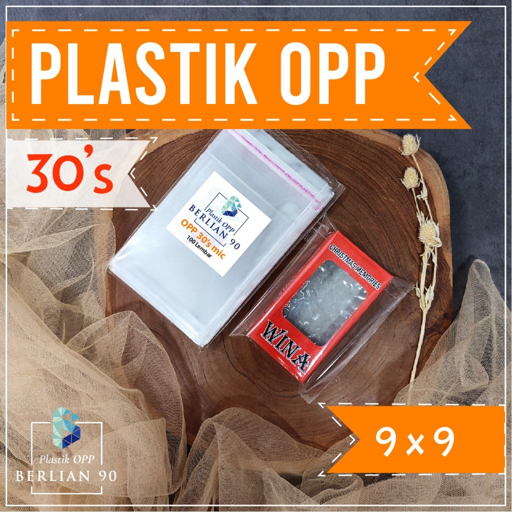 Opp Plastic Uk 9x9cm Thick Clear seal 30's Micron Contents 100 Sheets ...