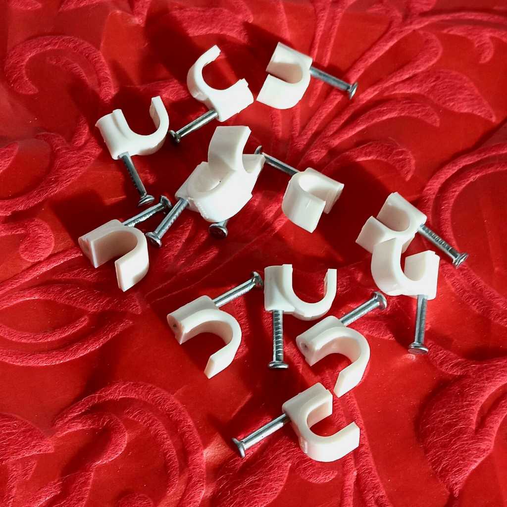 Electrical Cable Clamps/Concrete Nails Size 6mm 1 Box contains 50pcs ...