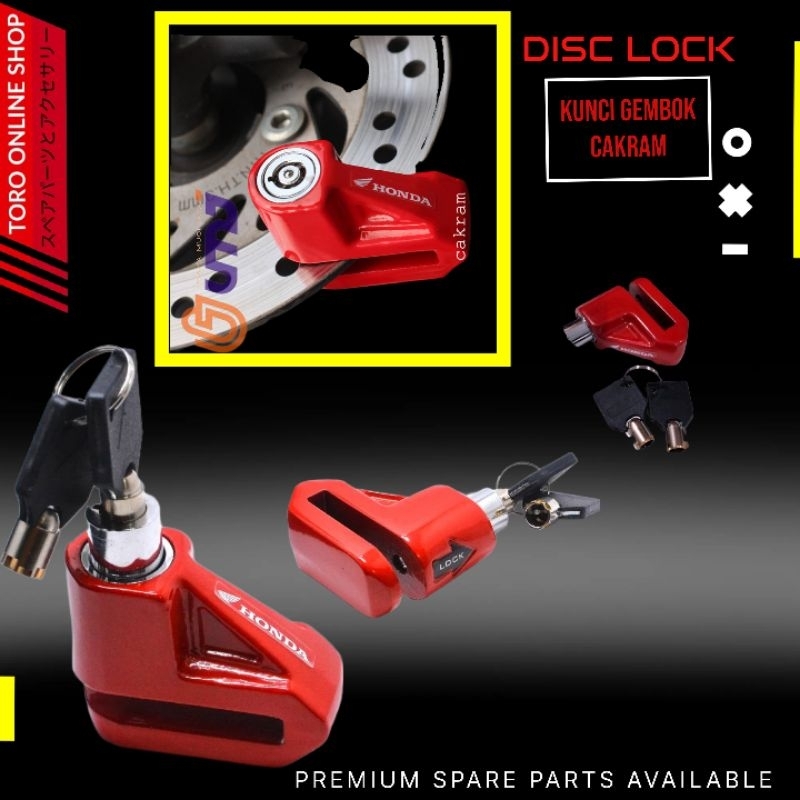 Disc lock, super thick and strong disc padlock, 250g heavy iron ...