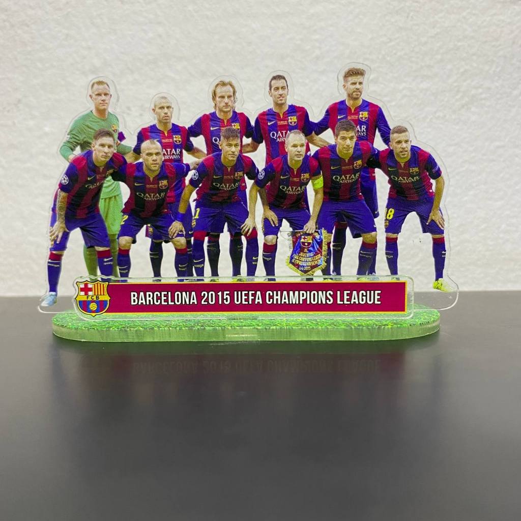 Standee Action Figure Art Squad Line Up Starting Barcelona FC Final ...