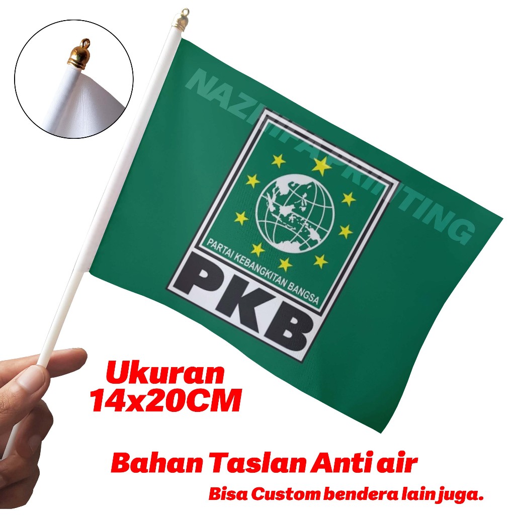 Nazhifa Printing - PKB Party Hand Flag Waterproof Taslan Material Party ...