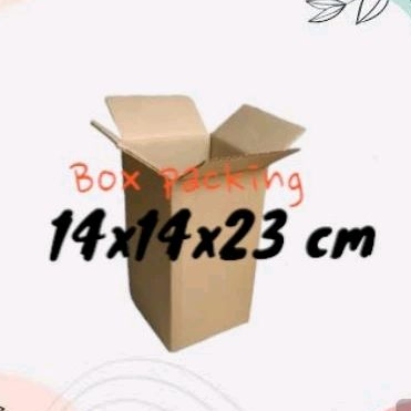 Recycle cardboard box 14x14x23 cm | Plain die cut outer cardboard ...