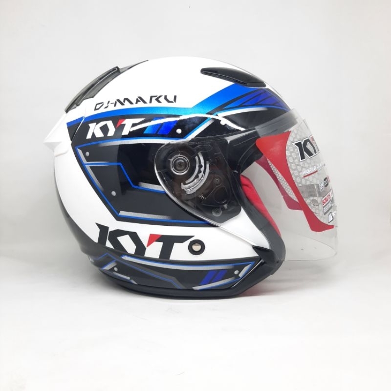 Kyt Dj maru Half Face Helmet Original KYT Dj maru Motif Series 9 | Shopee Malaysia