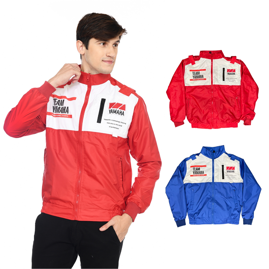 MERAH Red Yamaha Team Jacket Racing Sport Daily Screen Printing ...