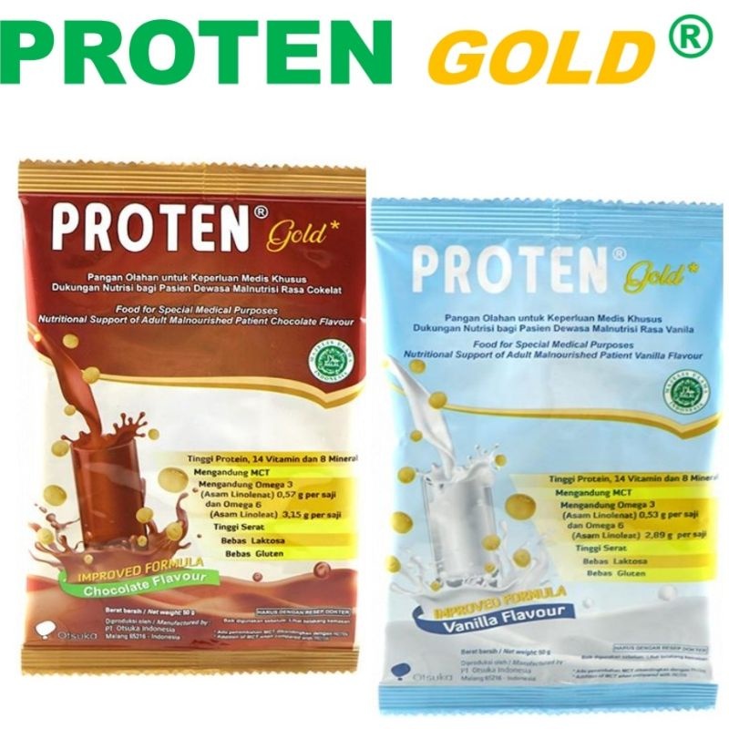 Proten Gold Chocolate Sachet 52gram High Soy Milk Vegetable Protein ...