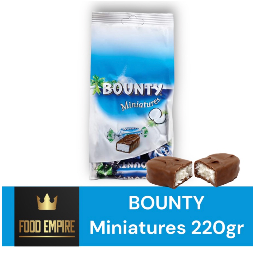 Bounty Miniatures 220 grams - Mini Bounty Coconut Chocolate | Shopee ...