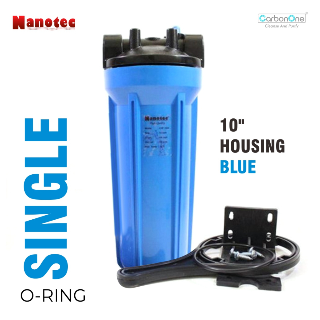 Blue 10 inch Water Filter Housing | Single O-Ring 3/4 | Shopee Malaysia
