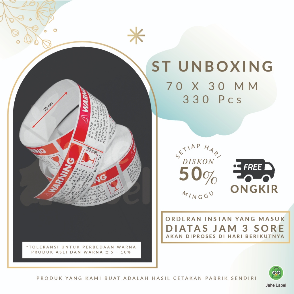 Sticker UNBOXING STICKER LABEL UNBOXING STICKER Shipping LABEL Shipping ...