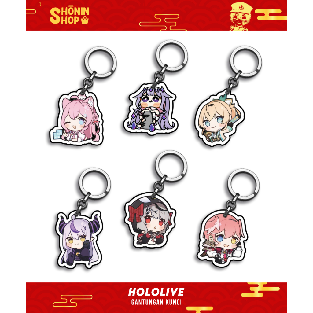 GANTUNGAN [Buy 3 Get 1 Free] Vtuber Anime Keychain | Hololive Hanger ...