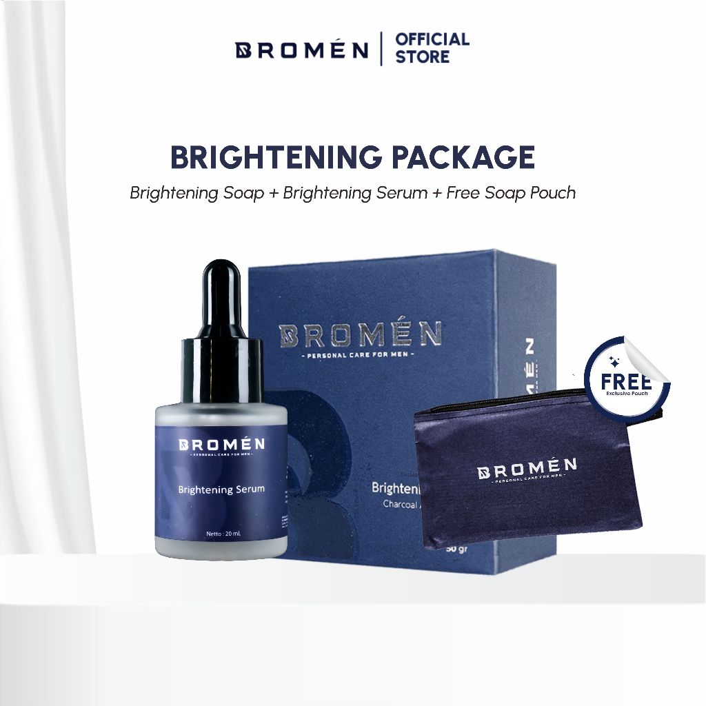 Bromen Brightening Soap & Serum - Men's Facial Soap And Whitening Serum ...