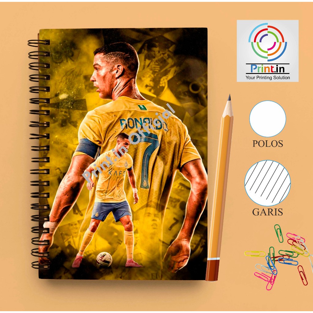 Cristian Ronaldo CR7 A5 LINE/POLOS Football Theme Spiral Notebook ...