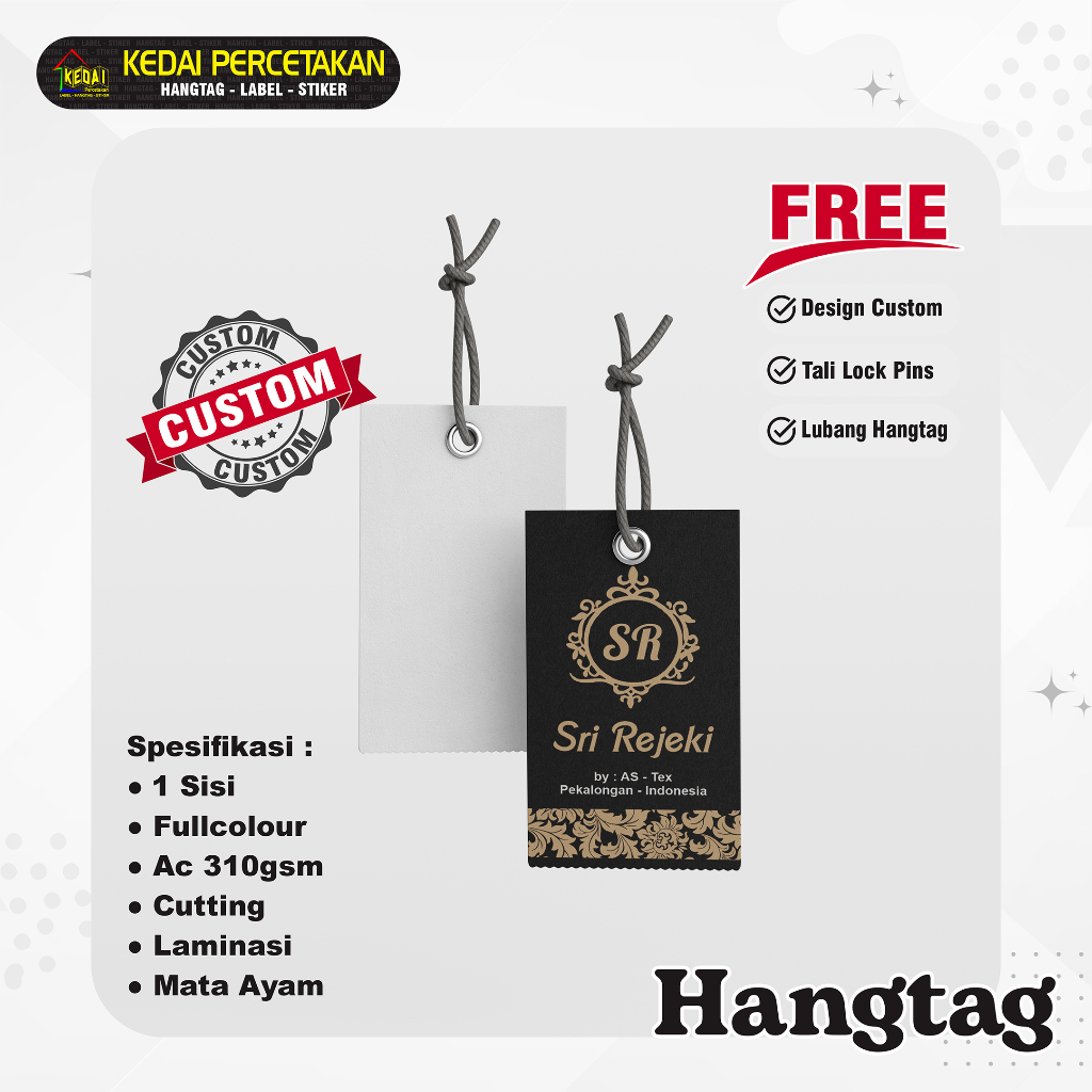 Hantag accessories handtag Souvenir hangtag Custom hentek thank you ...