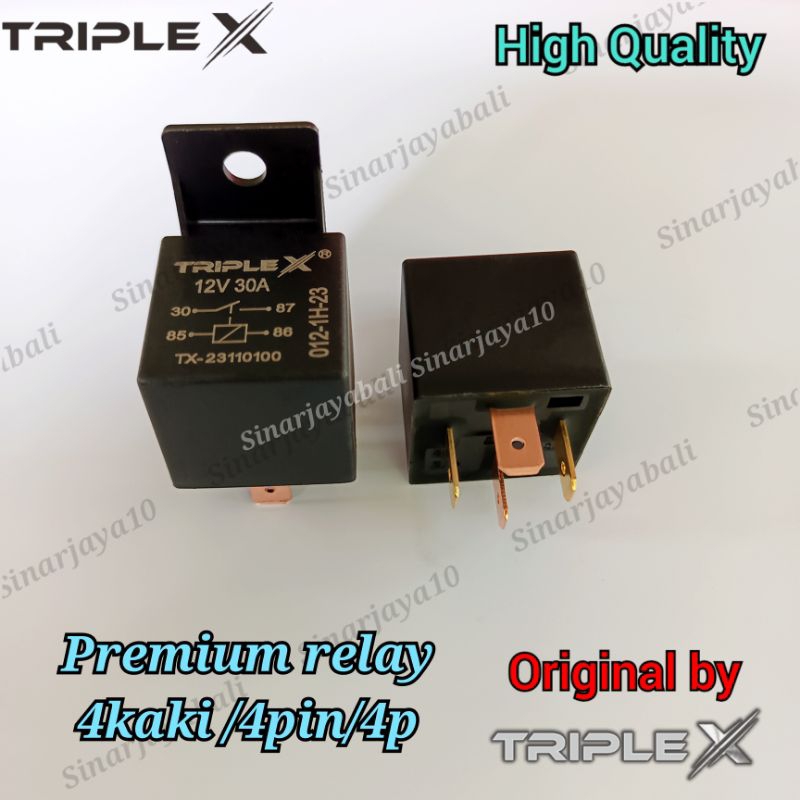 Relay 12v 30a 4ft light relay 4 foot horn relay 4pin bell 4 pin relay ...