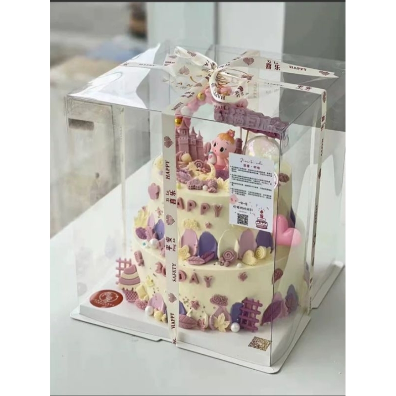 Money Cake box / Tall Cake box / Transparent Mica box / tall mica box ...