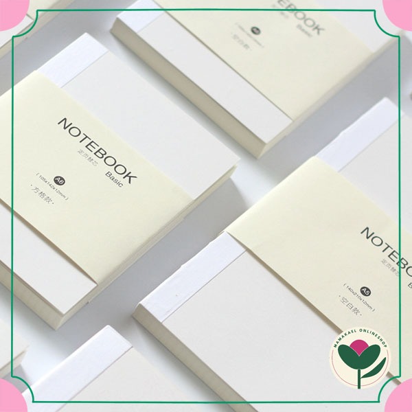 Notebook basic all white muji style simple Minimalist aesthetic DIY ...