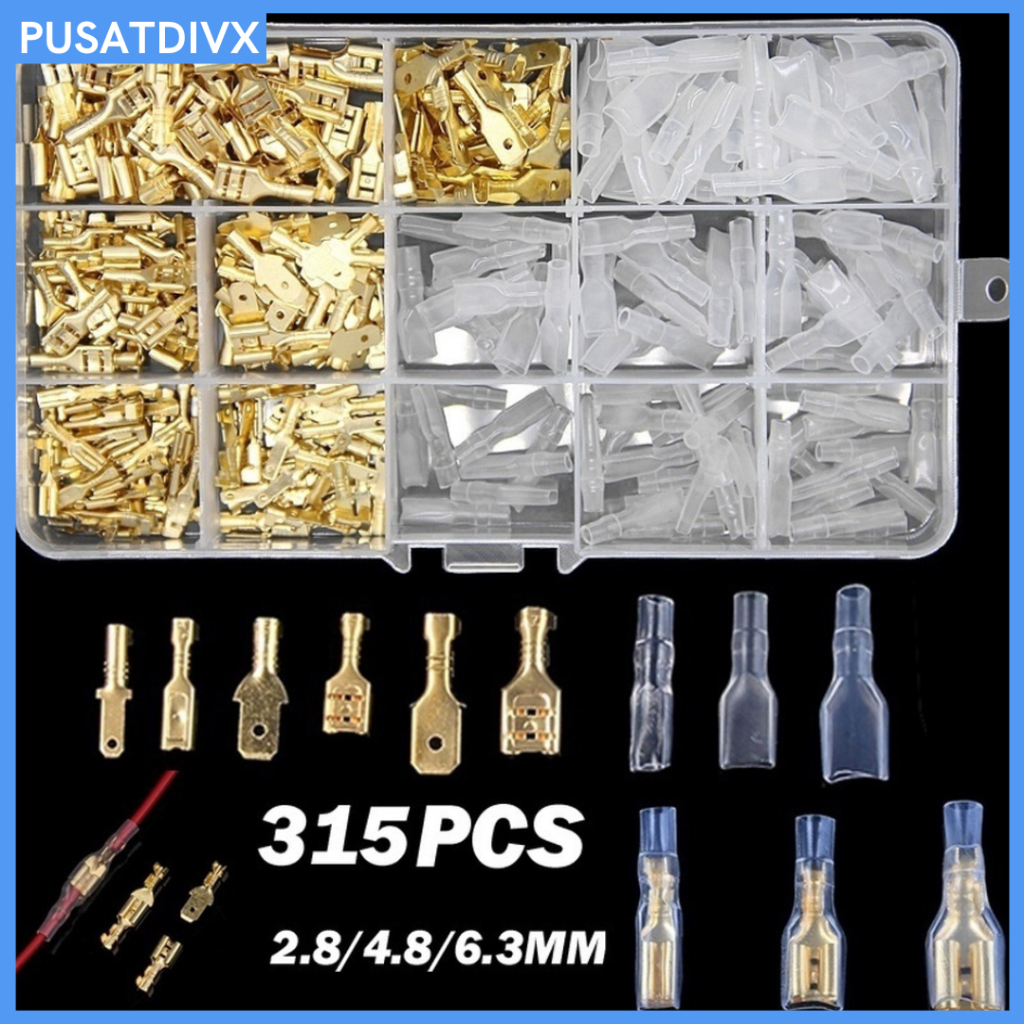 Skun Flat TERMINAL INSULATED CONNECTOR MALE FEMALE 315pcs | Shopee Malaysia