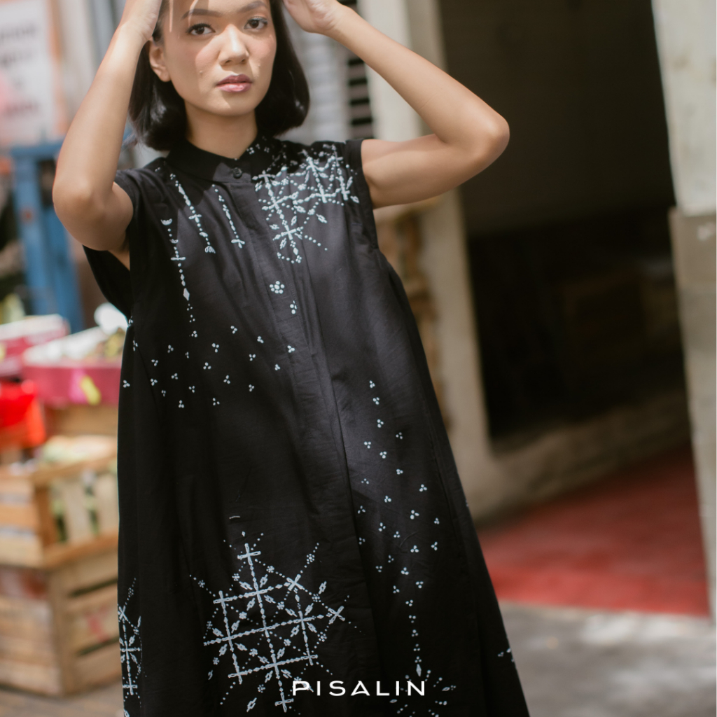 KATUN Night Print Cotton Batik Dress | Pisalin Dress Beads | Afternoon ...