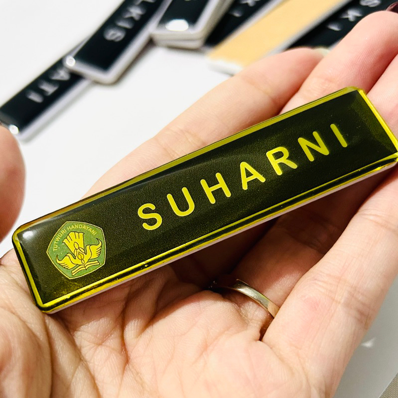 (GOLD) Acrylic RESIN Nameplate/Embossed Nameplate/Chest Board/RESIN ...