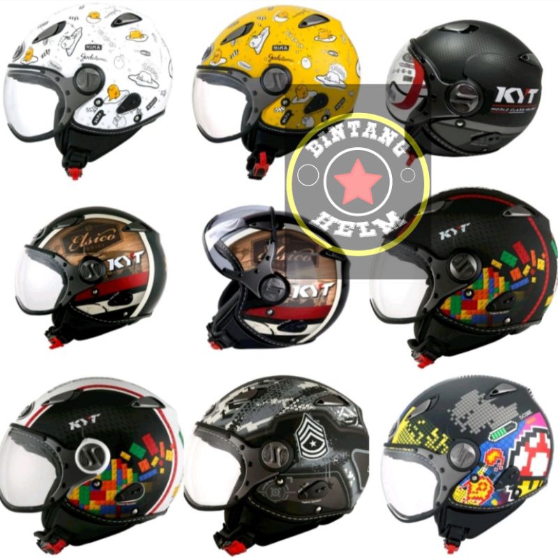Helmet KYT RETRO ELSICO SNI DOT ORIGINAL KYT RETRO | Shopee Malaysia
